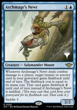 Outlaws of Thunder Junction 0039 Archmage's Newt (Silver Stamped Foil ...