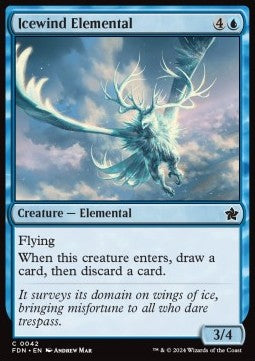 Magic the Gathering Foundations 0042 Icewind Elemental – comicsandbeyond