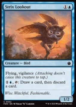 Magic the Gathering Foundations 0052 Strix Lookout – comicsandbeyond